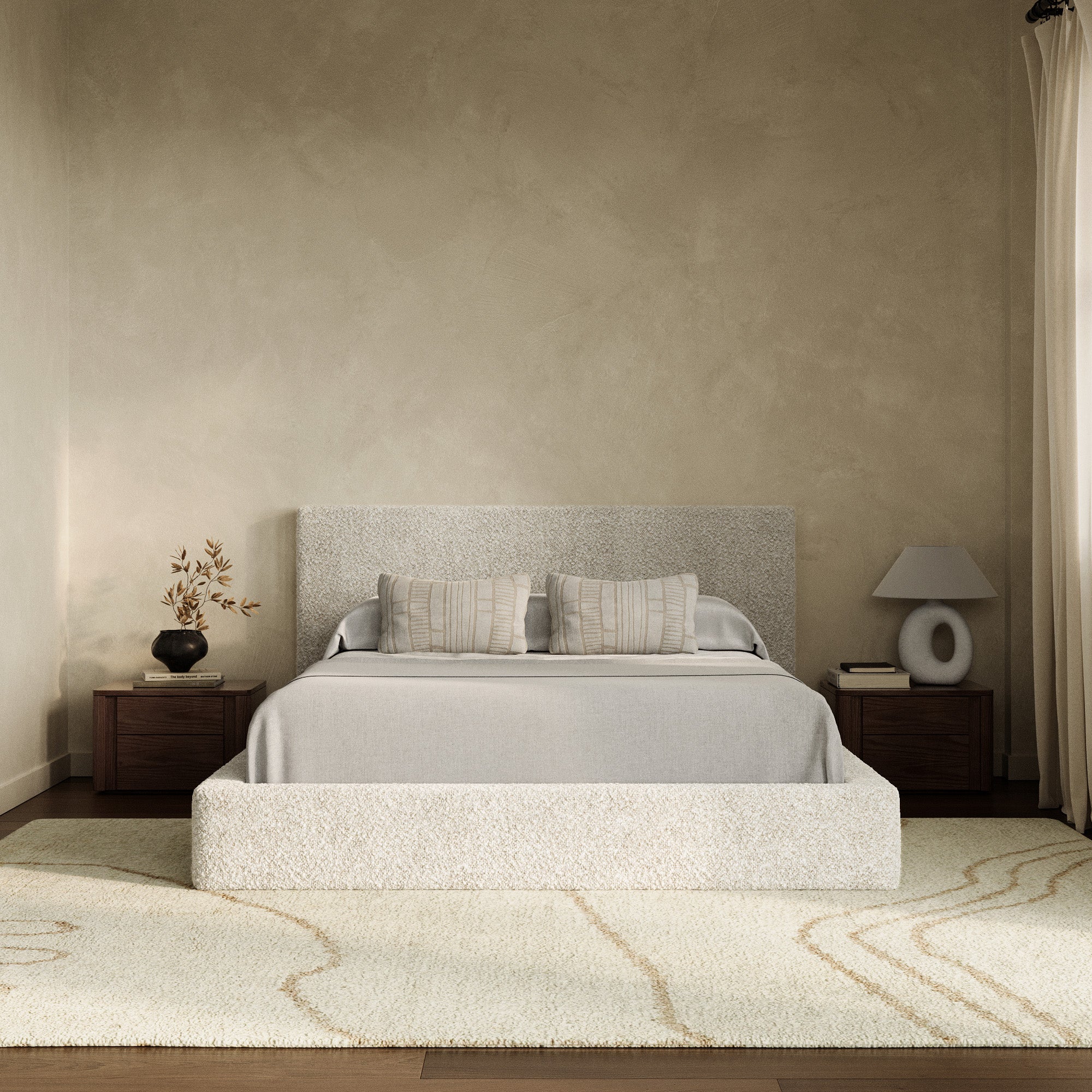 The Perfect Boucle Bed - The Marshmallow Bed Frame Original in Cream