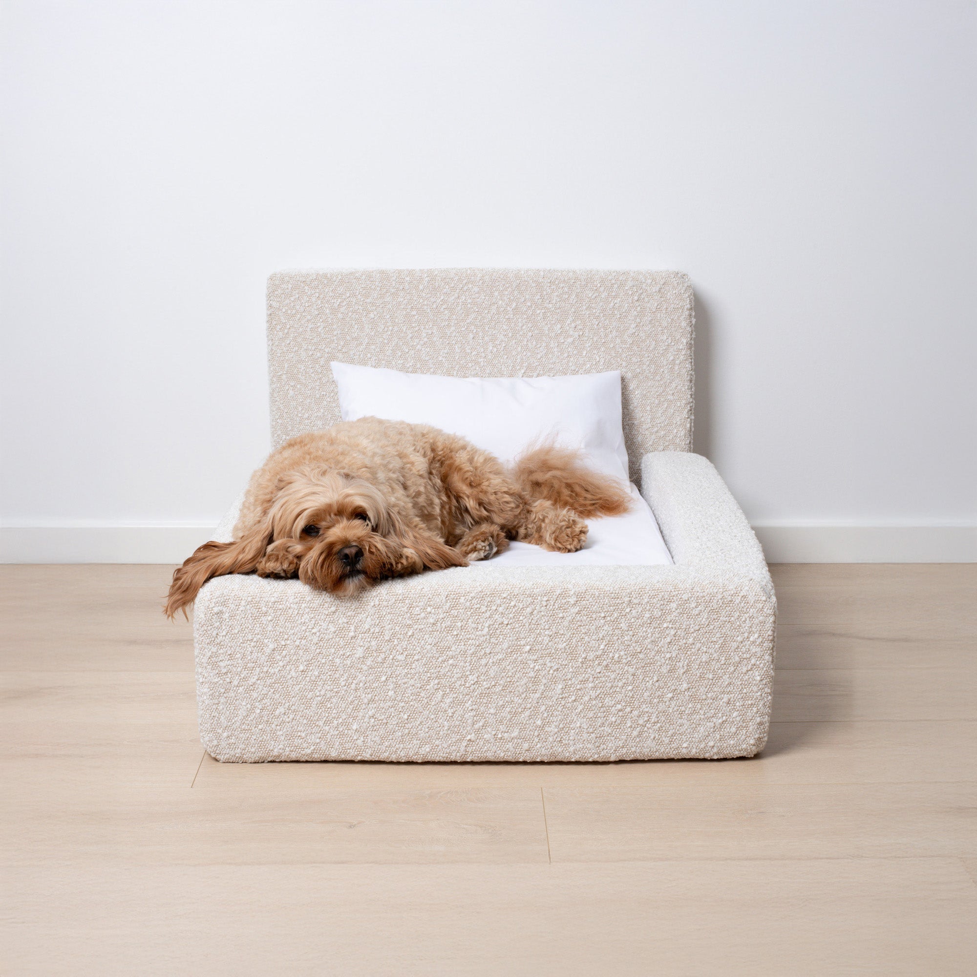 Marshmallow Dog Bed - Medium in Boucle, Cream - Ineshi
