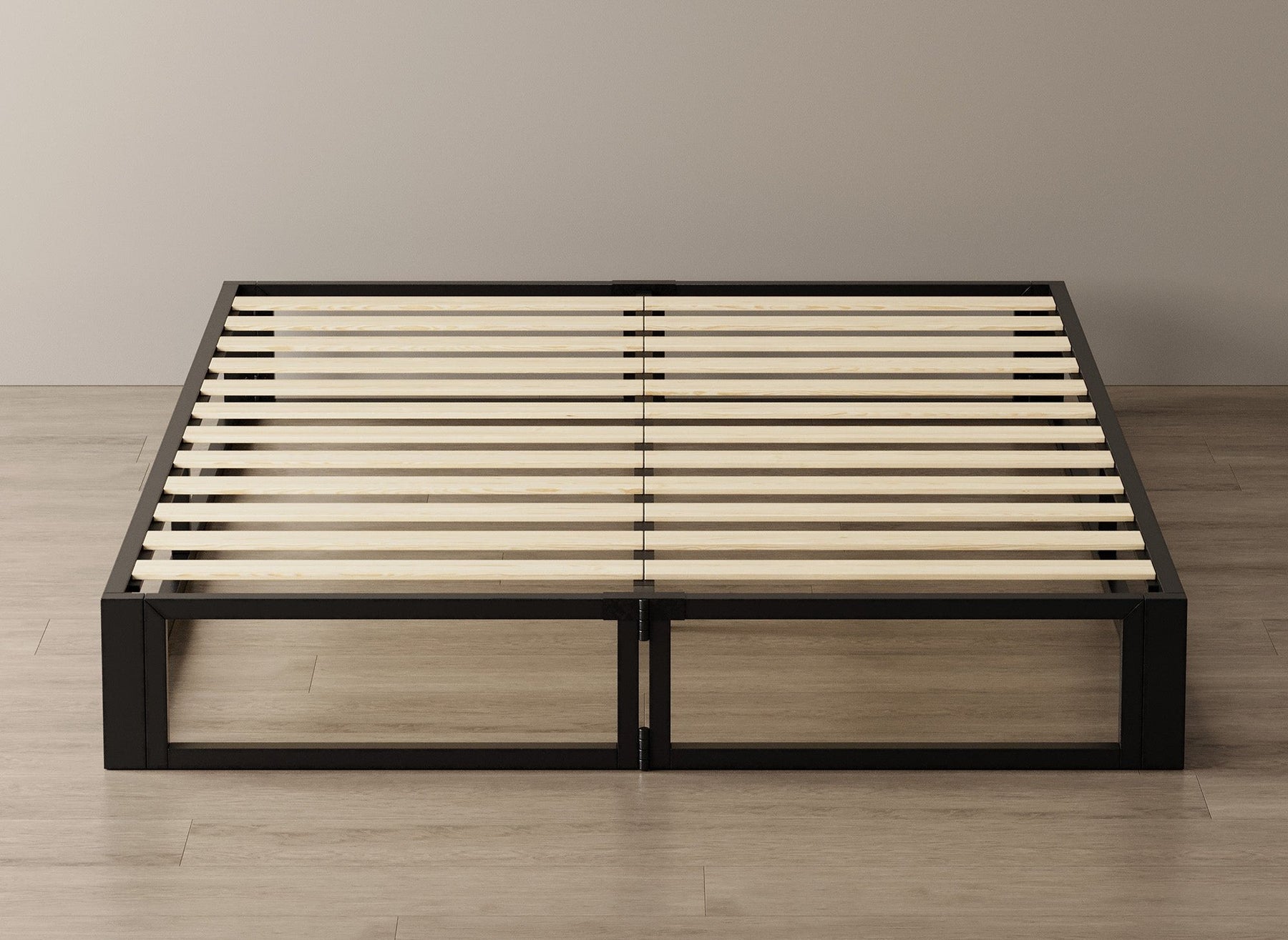 The Floating Marshmallow Bed Frame Curved in Buttercream by Ineshi