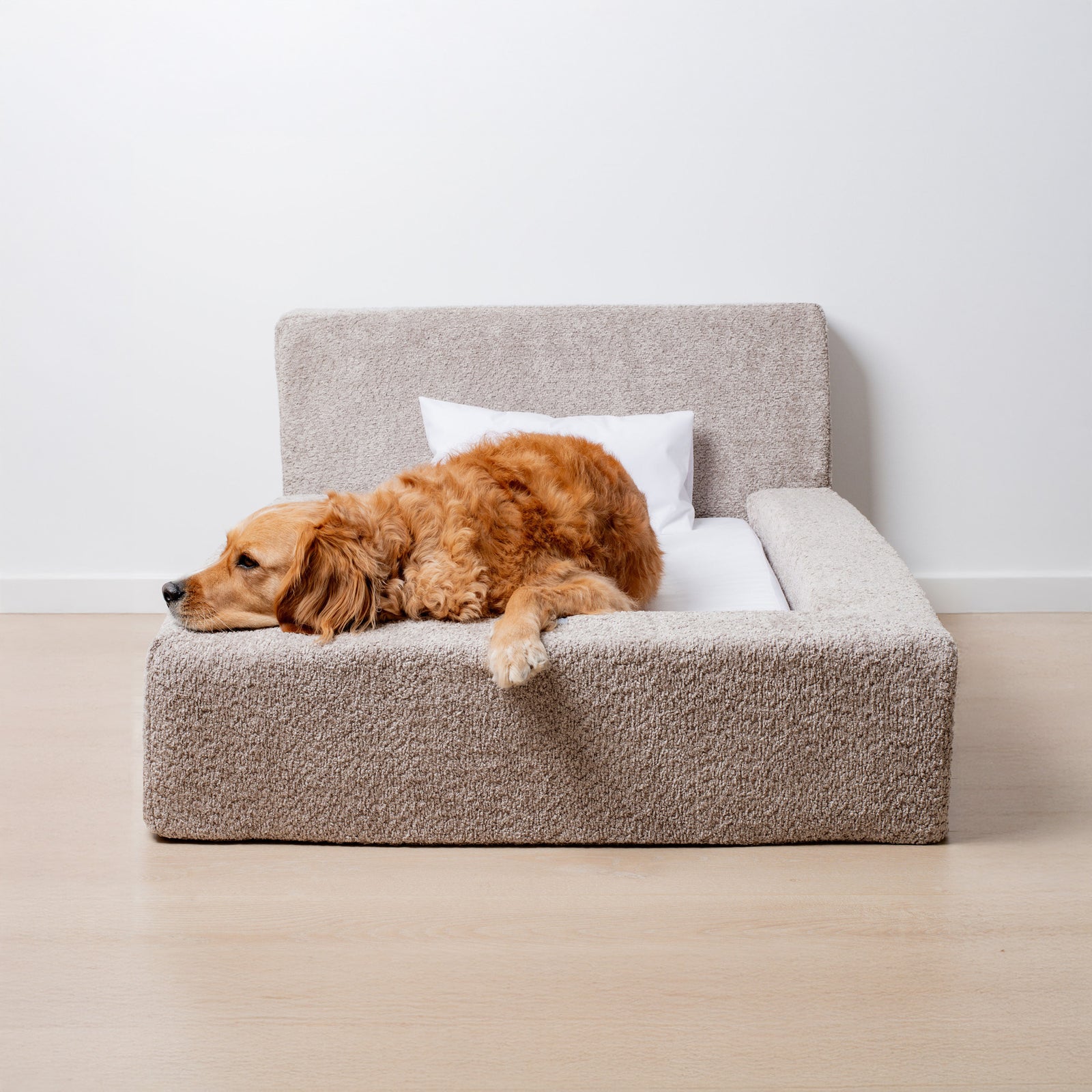Marshmallow Dog Bed in Teddy, Stone. Your Dogs Dream Bed Has Arrived