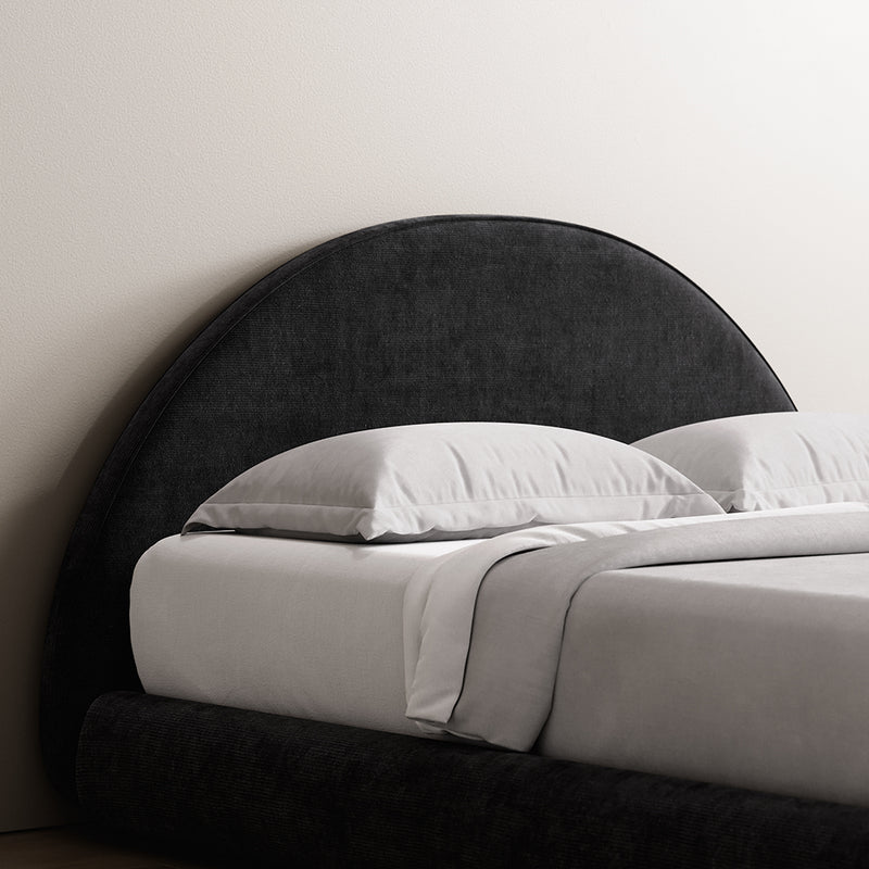 Marshmallow Bed Frame Curved - Black