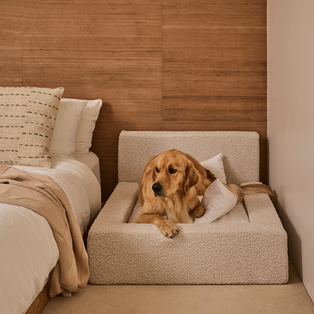 Marshmallow Dog Bed - Large in Boucle, Cream - Ineshi