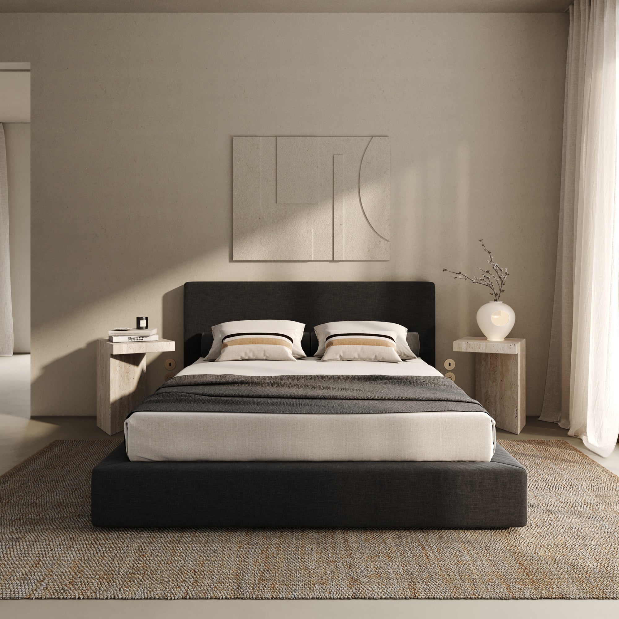 Marshmallow Bed Frame Original in Black - No more toe stubs