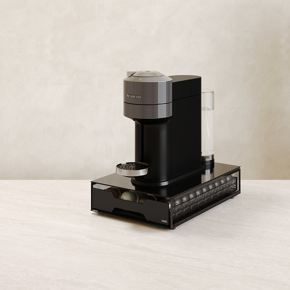 Ineshi PodStash® for Vertuo - Stainless Steel Black/Black