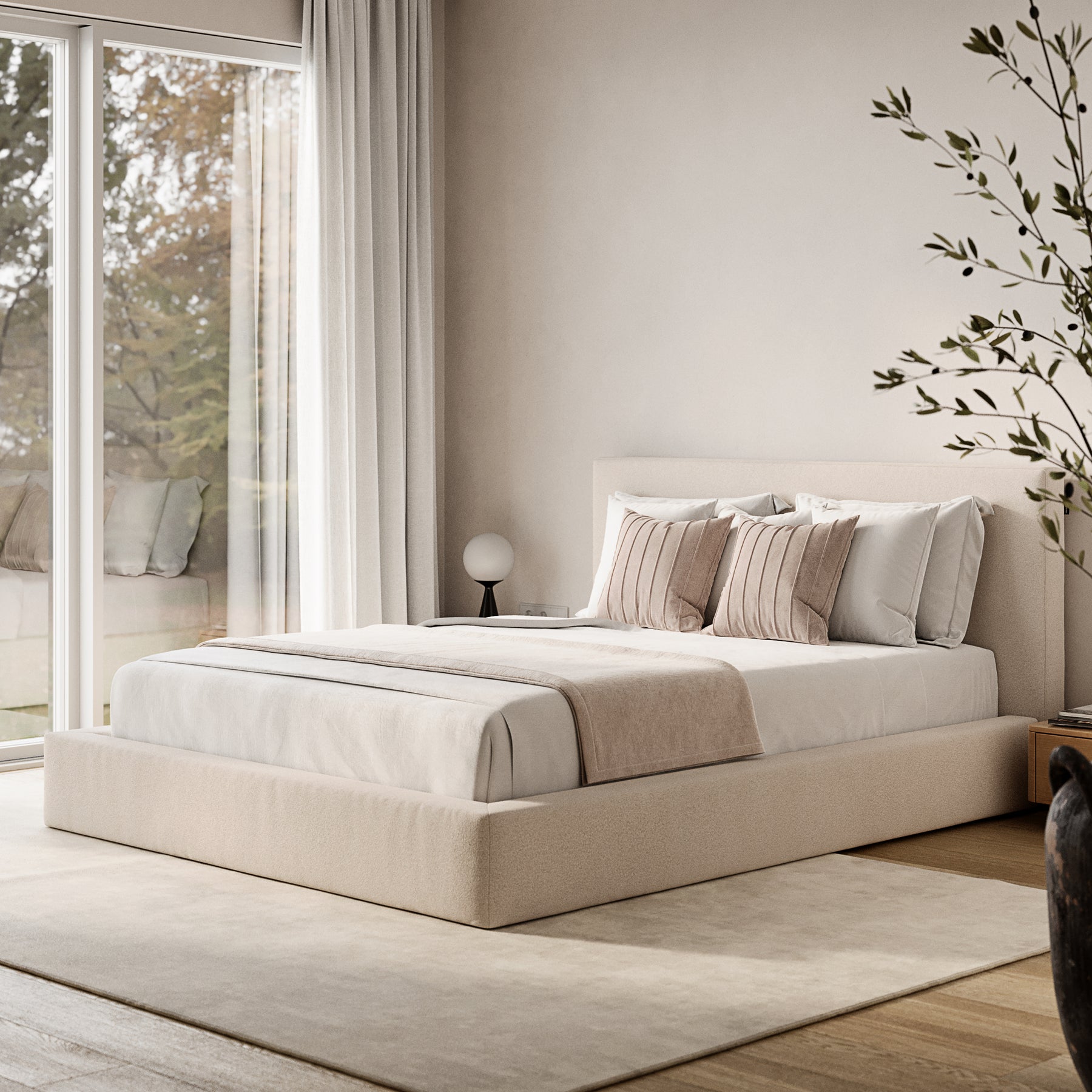 The Cloud Bed Reimagined - Marshmallow Bed Frame Original in Buttercream