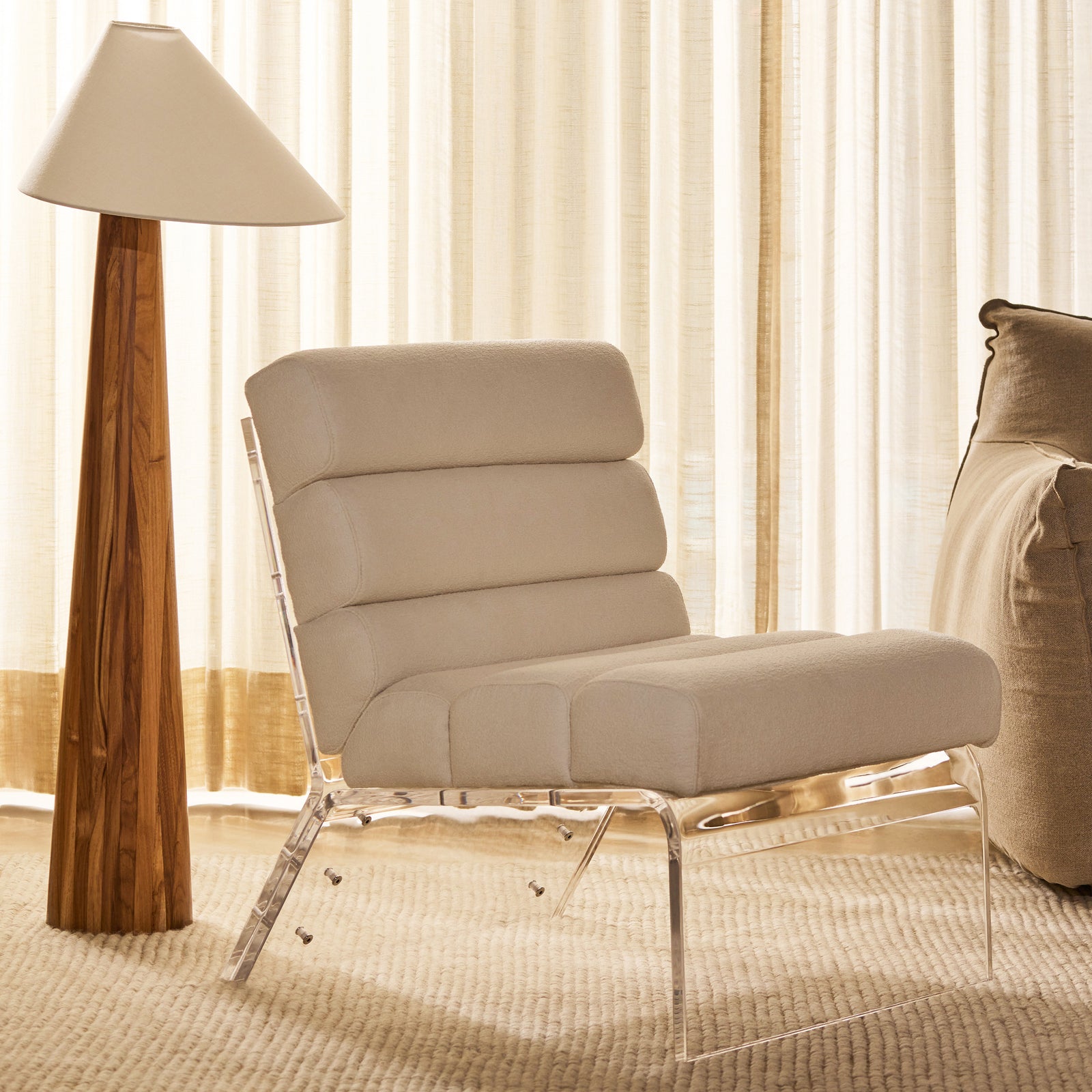 Lumi Accent Chair - A Sculptural and Plush Statement Chair