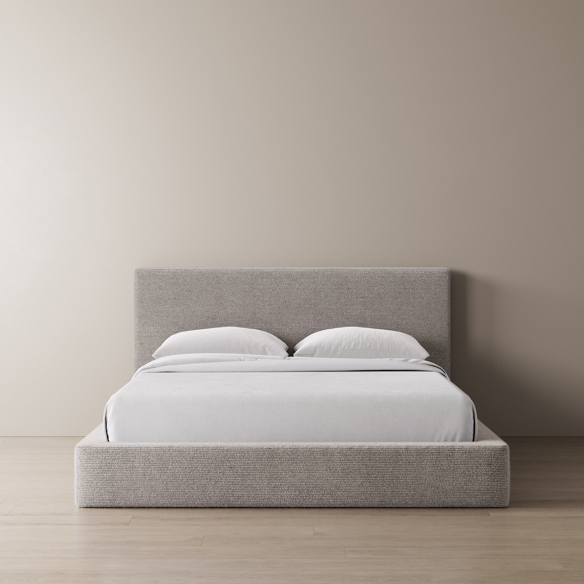 Marshmallow Bed Frame Original in Nimbus Grey, Chenille - Luxe Collection