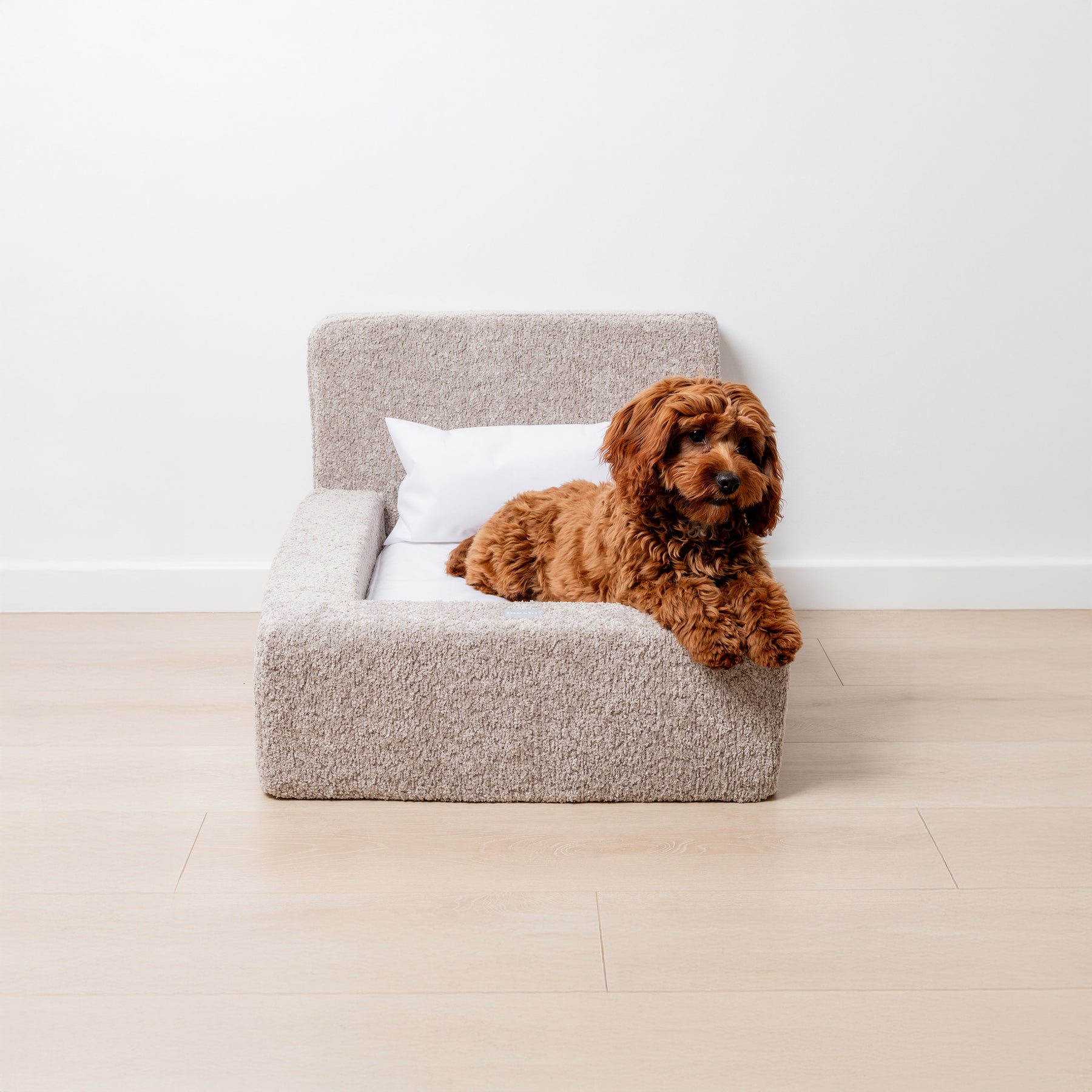 Marshmallow Dog Bed in Teddy, Stone. Your Dogs Dream Bed Has Arrived