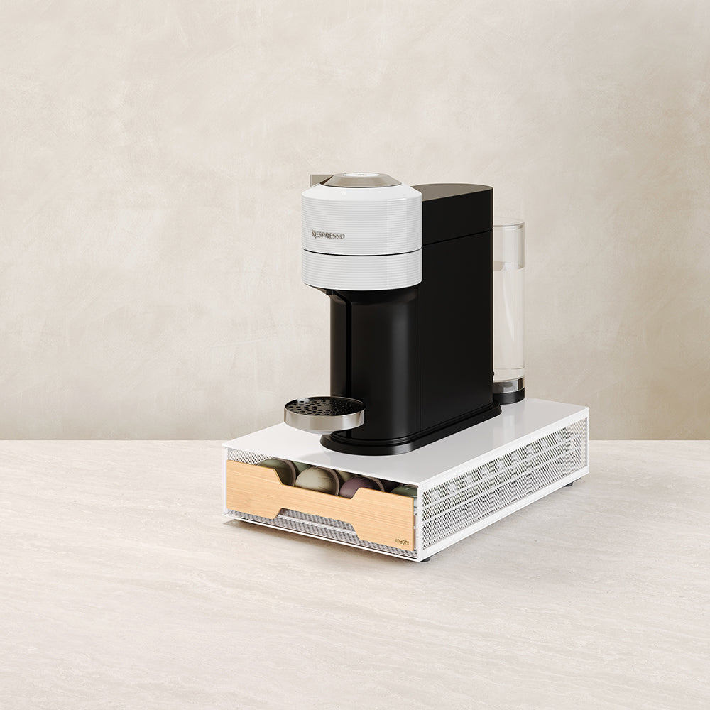 Ineshi PodStash® for Vertuo - Bamboo/Pearl White