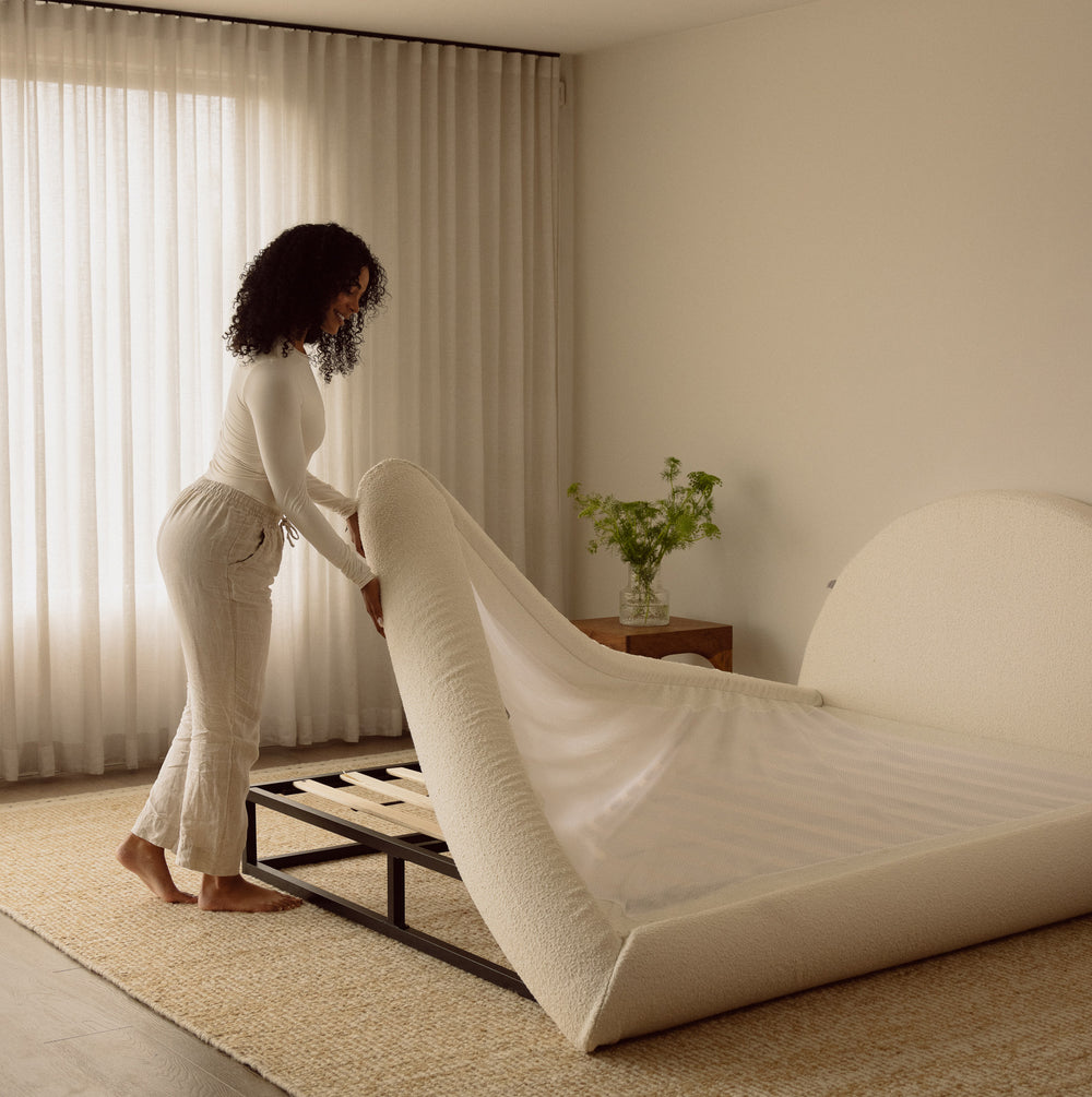 Marshmallow Bed Frame Curved - Black