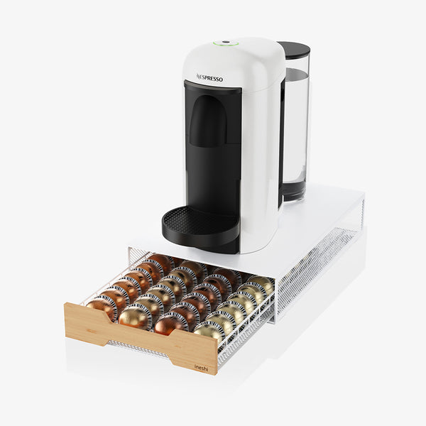 PodStash® for Vertuo - Bamboo/Pearl White